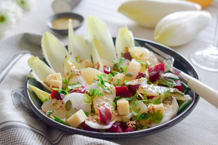 Salade d'endives au munster et graines de courge - Les Pépites de Noisette