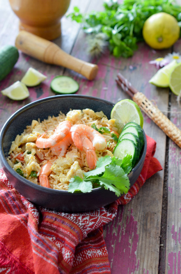 Riz sauté aux crevettes - Bay Tcha - Les Pépites de Noisette