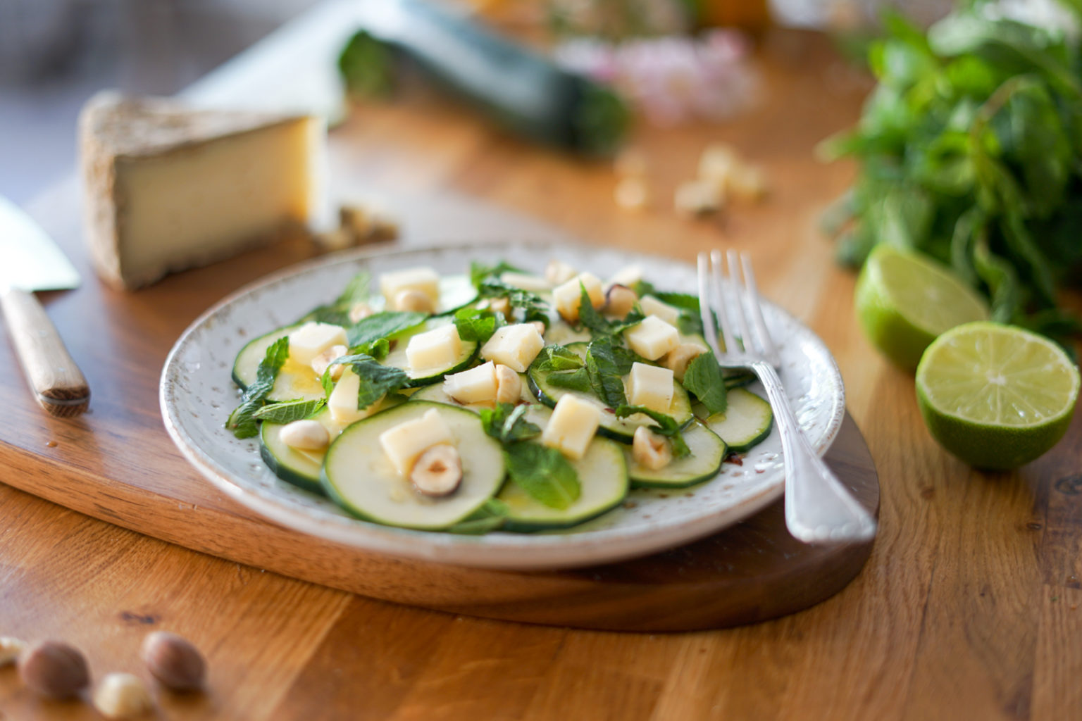 Carpaccio de courgettes à la menthe - Les Pépites de Noisette