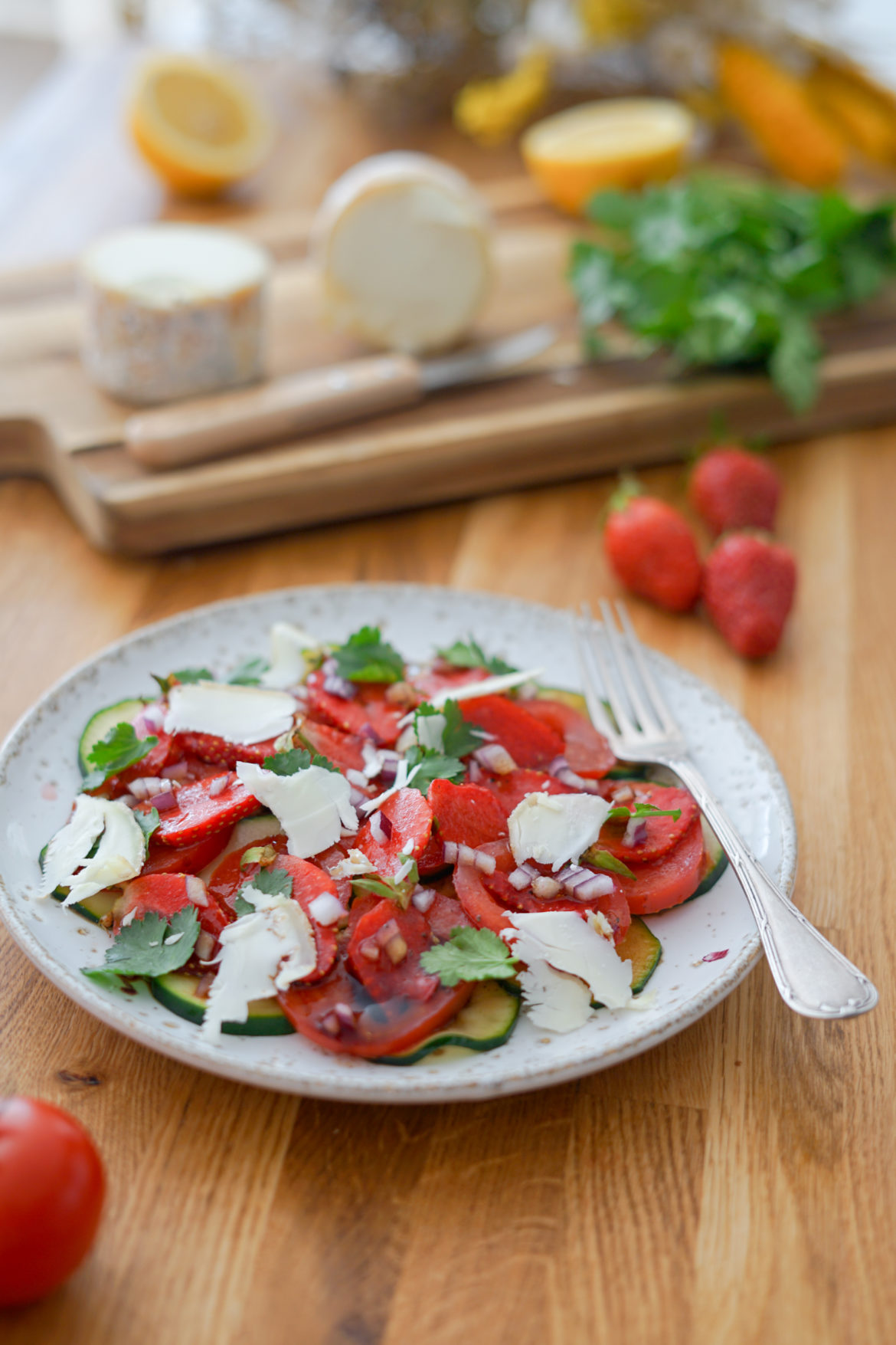 Salade aux fraises soja balsamique - Les Pépites de Noisette