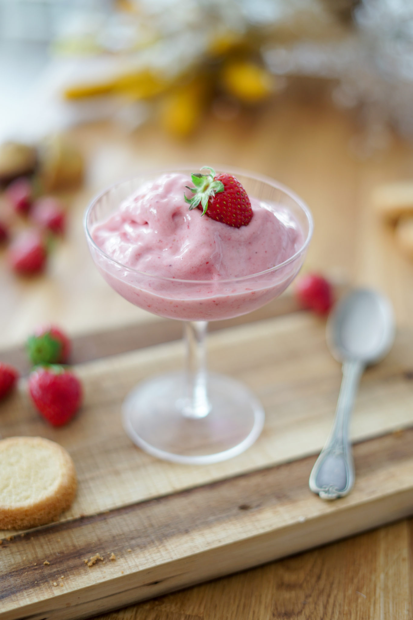 Glace à la fraise sans sorbetière - Les Pépites de Noisette