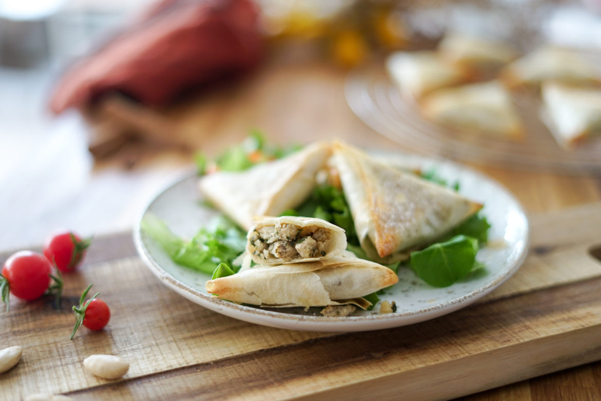 Feuilles de brick au poulet - Les Pépites de Noisette