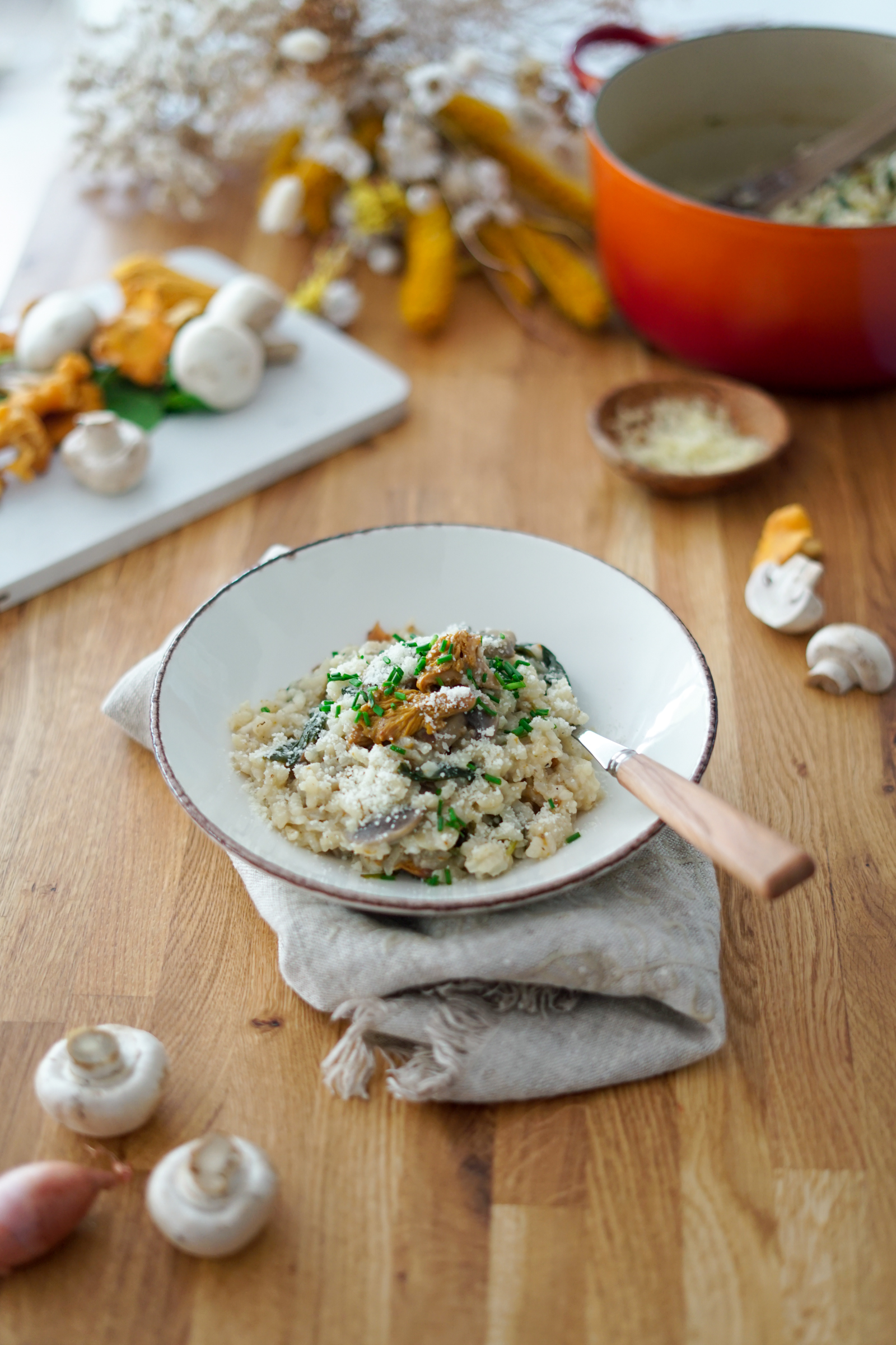 Risotto aux champignons au four - Les Pépites de Noisette