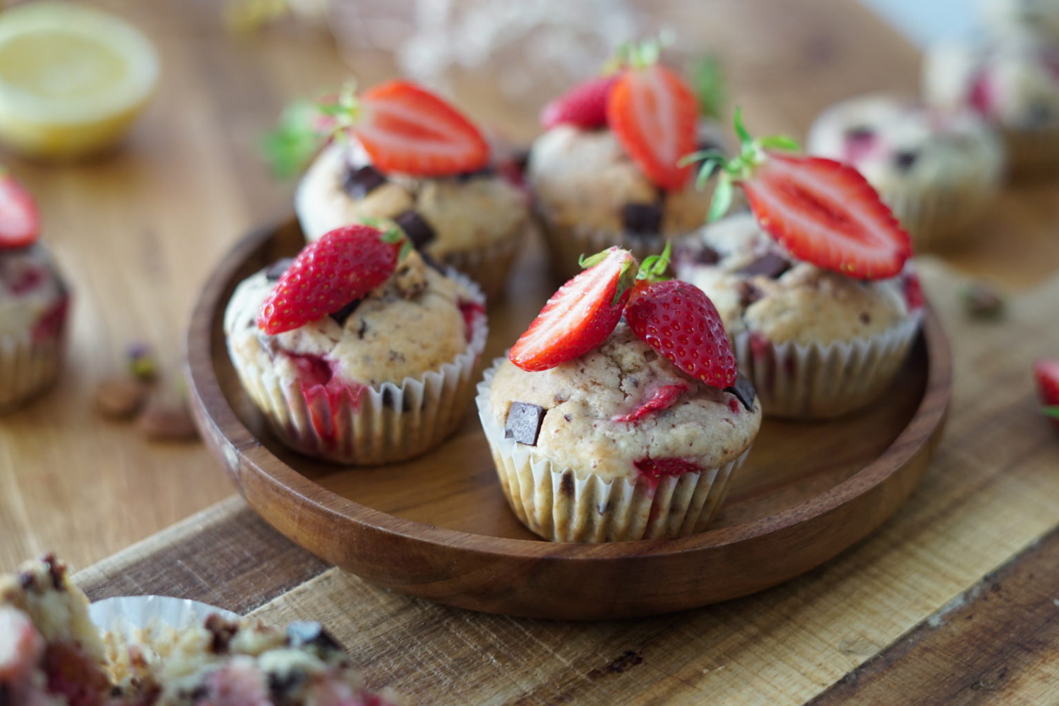 Muffins fraise chocolat - Les Pépites de Noisette
