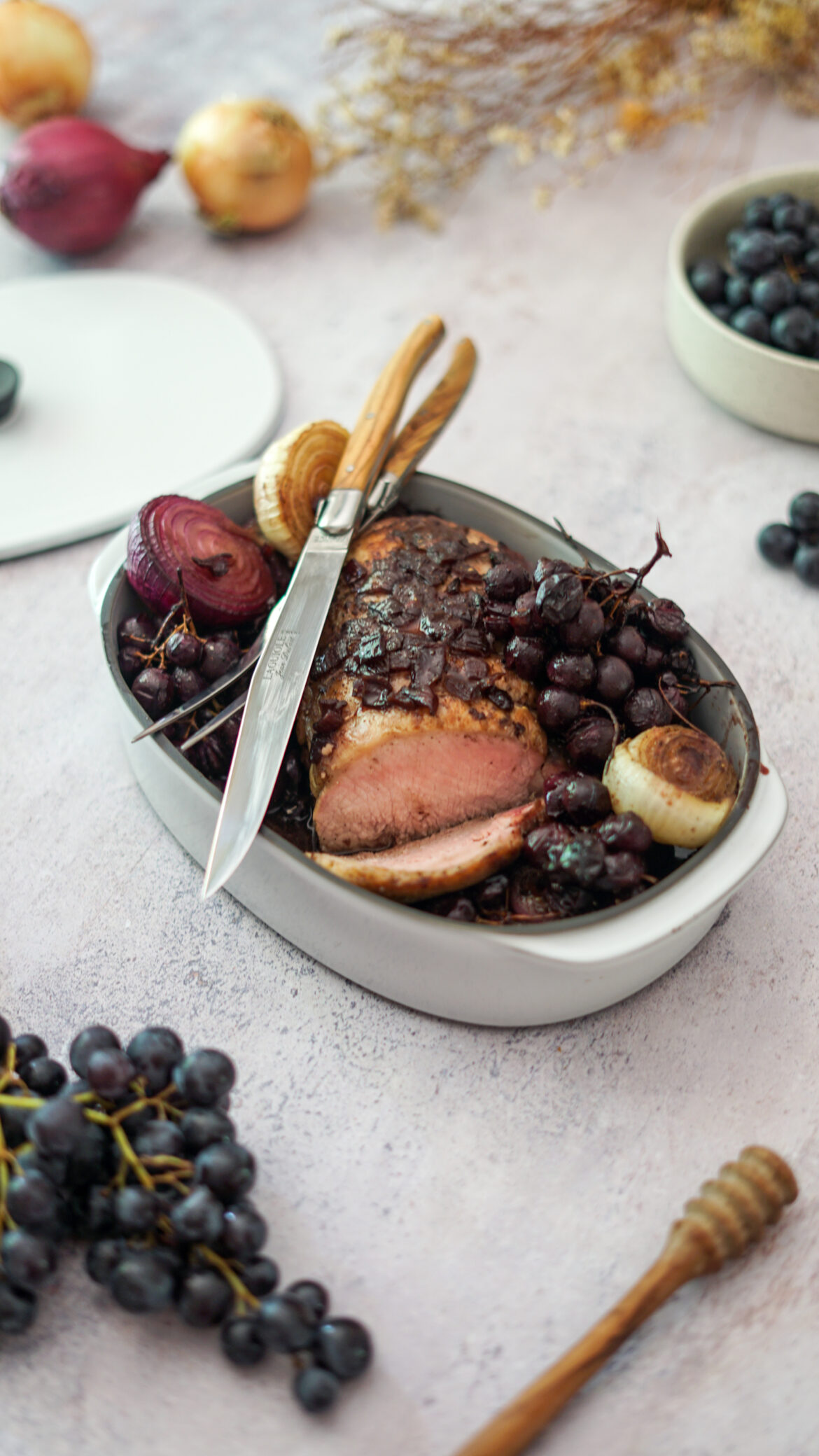 Filet mignon rôti aux raisins - Les Pépites de Noisette