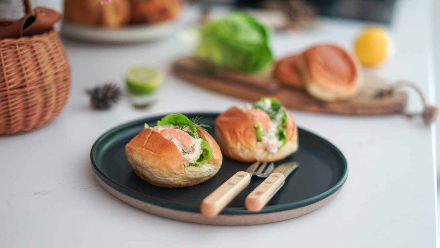 Lobster rolls aux crevettes - Les Pépites de Noisette